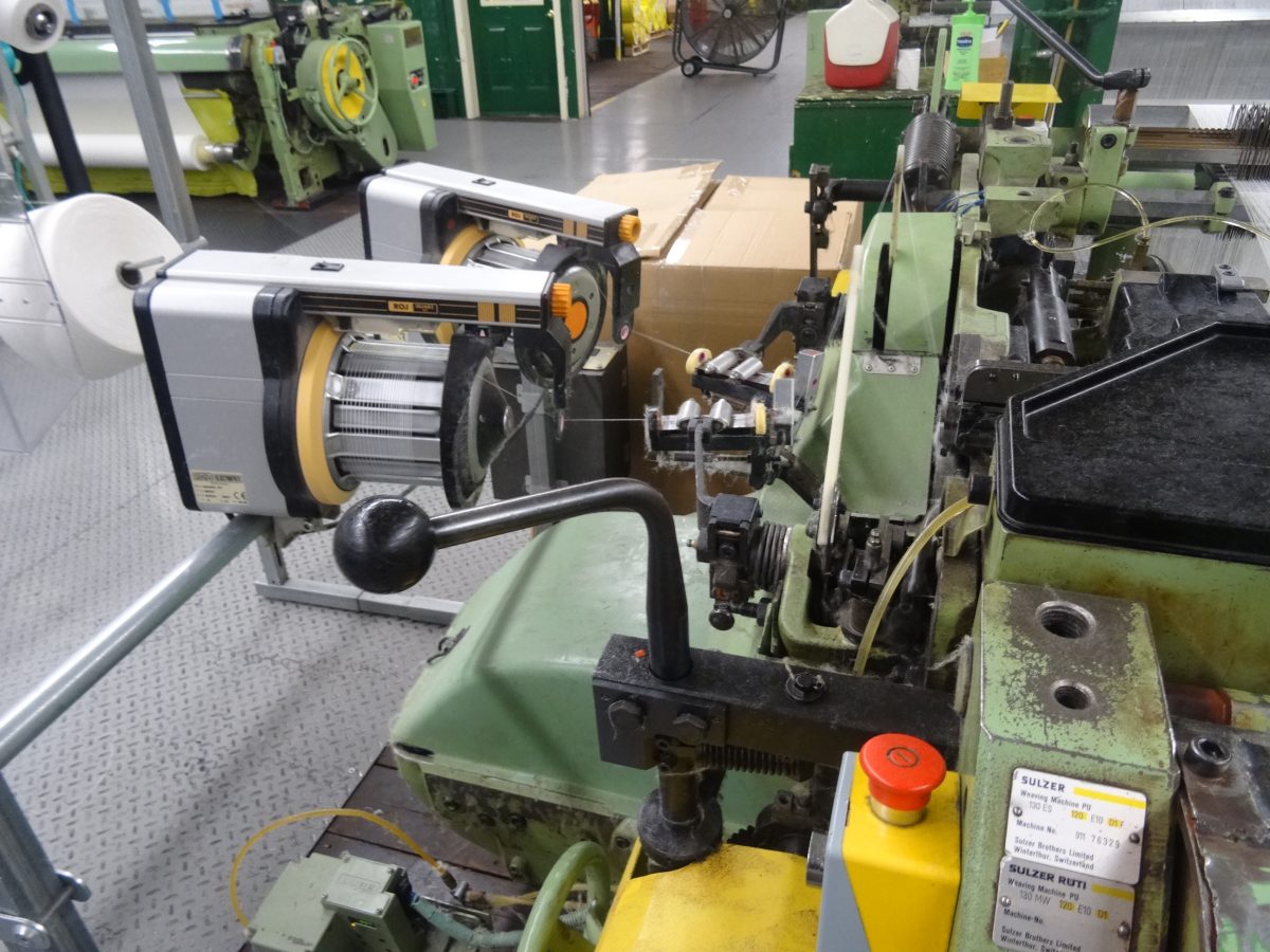 (5) Sulzer 130" PU Looms with Cam Motion - Southeastern Textile Machinery