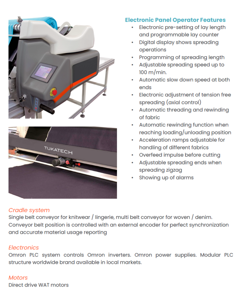 (1) TUKAspread TS300 Automatic Fabric Spreading Machine - Southeastern ...